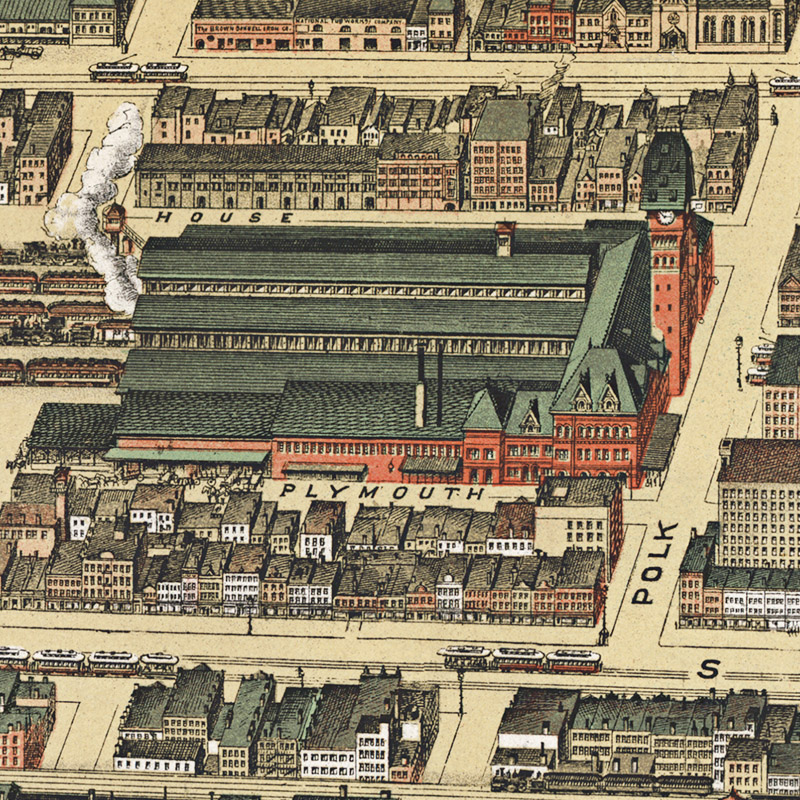 Chicago Bird’s-Eye View, 1898 – Transit Maps Store