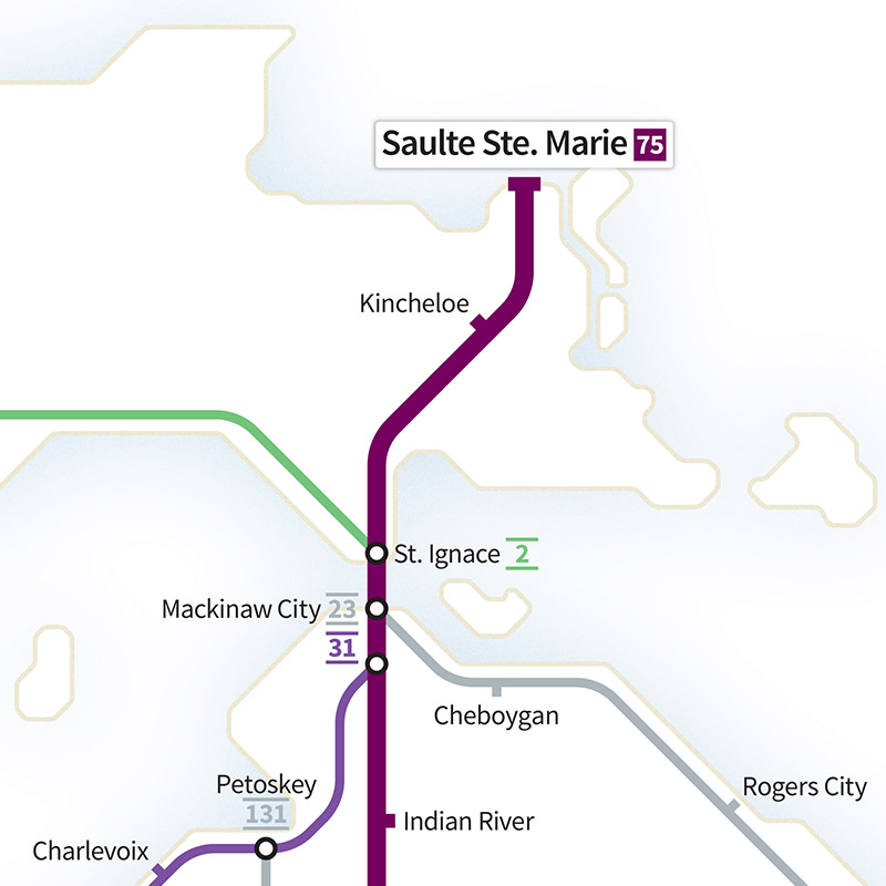 Highways of the USA – Michigan – Transit Maps Store