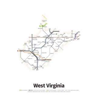 Highways of the USA – West Virginia – Transit Maps Store