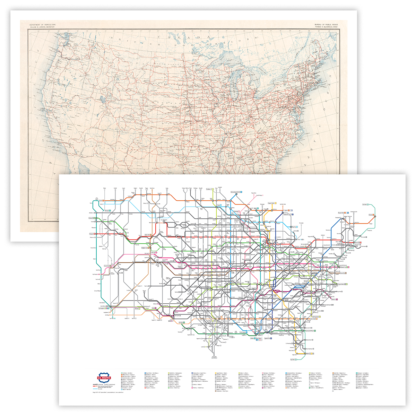 U.S. Highway System, 1950 – Transit Maps Store