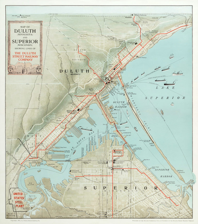 Duluth Street Railway Company, 1911 – Transit Maps Store