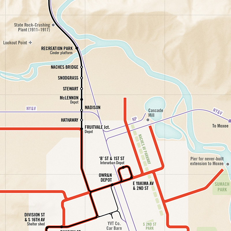 Yakima Electric Rail, 1920 – Transit Maps Store